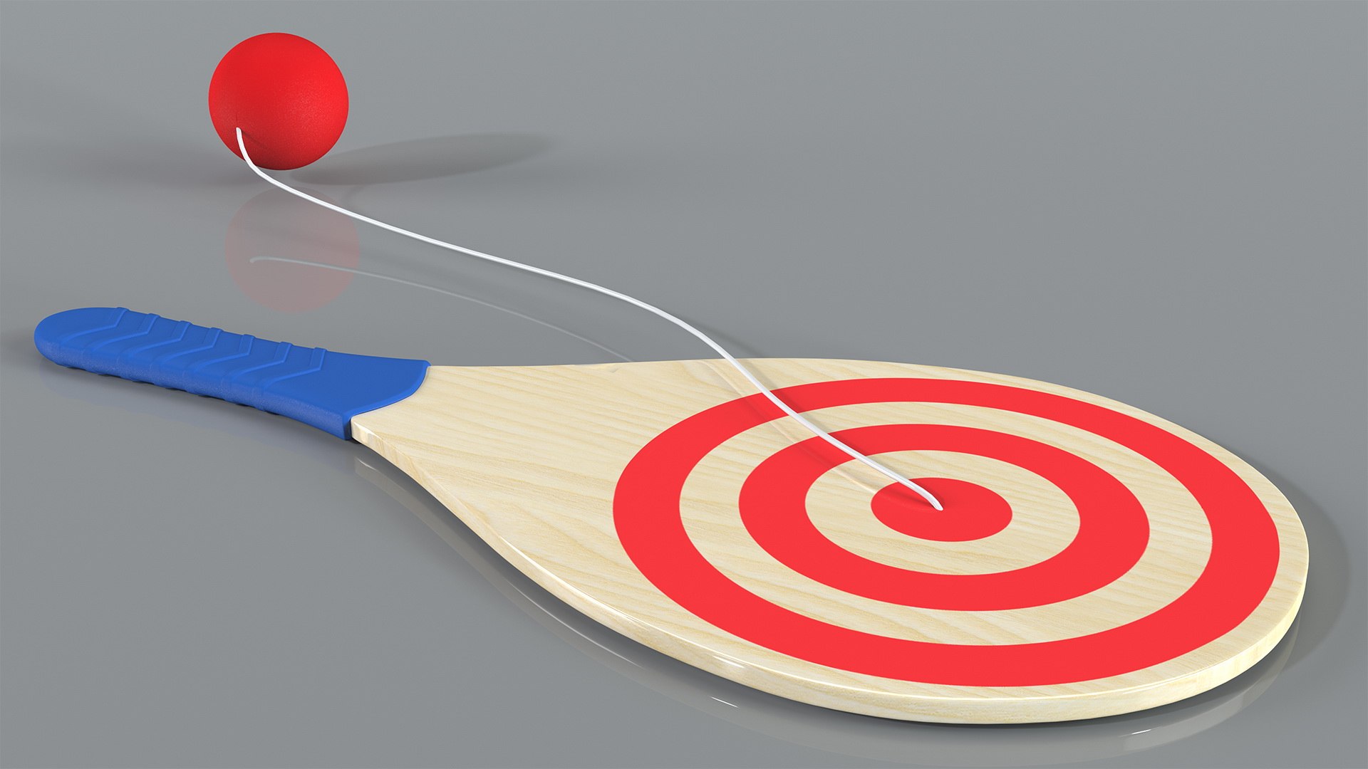 3D Vintage Paddle Ball - TurboSquid 1506904