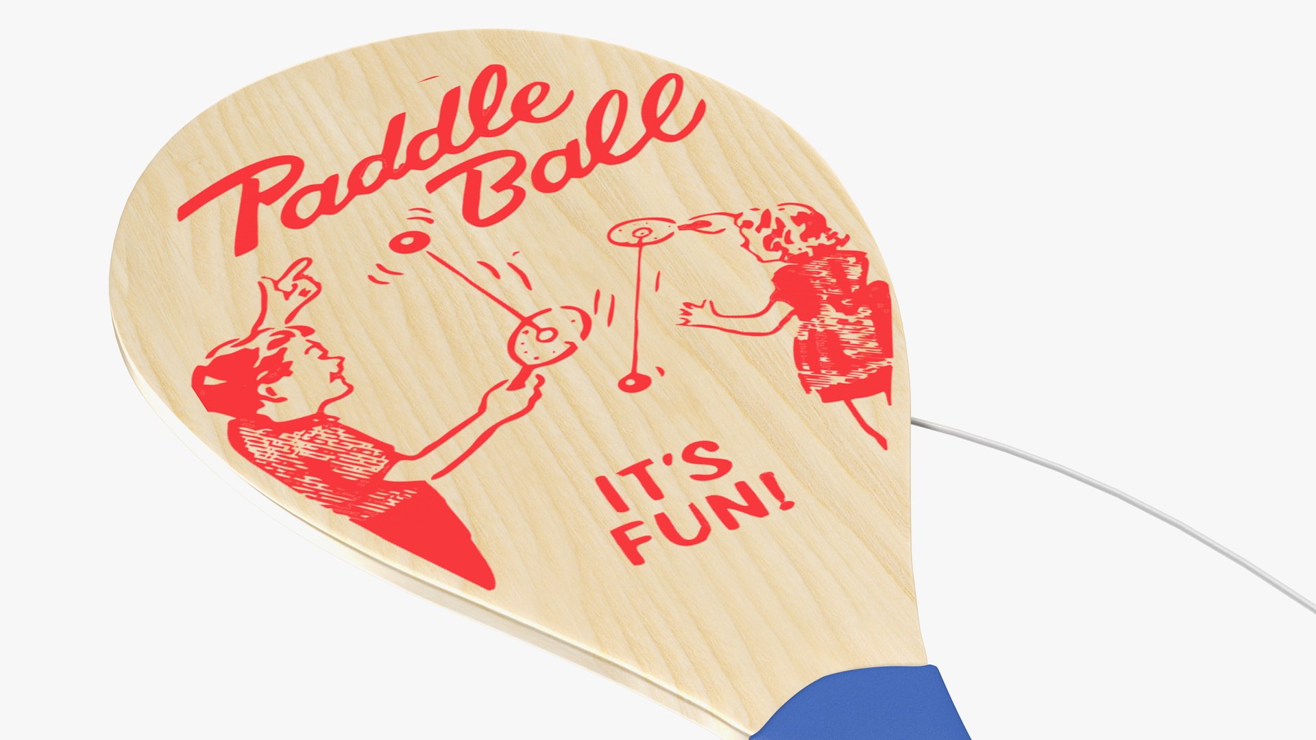 3D vintage paddle ball - TurboSquid 1506904