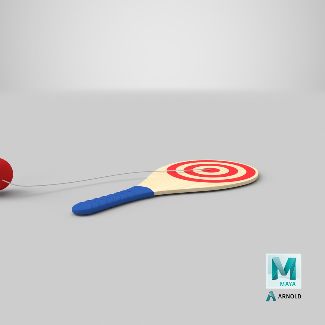 3D Vintage Paddle Ball - TurboSquid 1506904