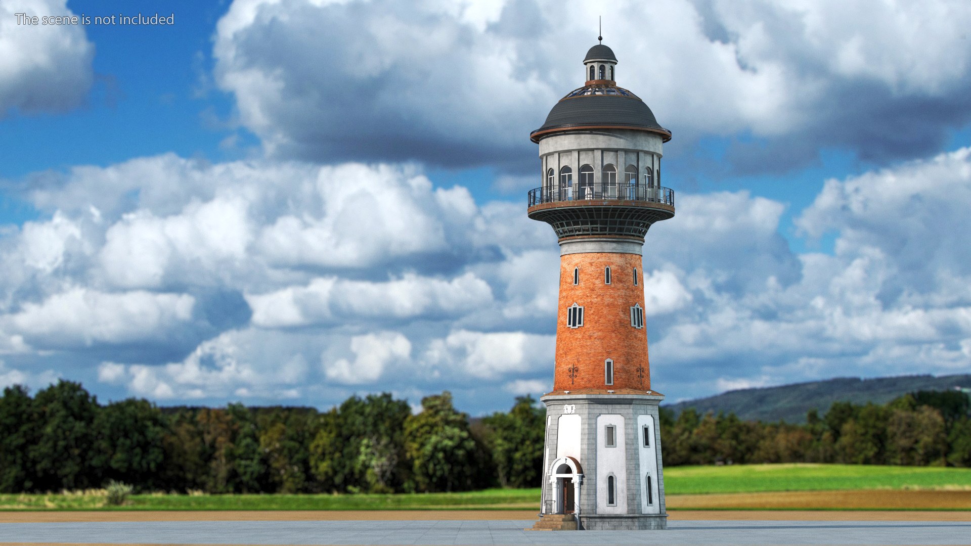 3D Old German Water Tower - TurboSquid 2130604