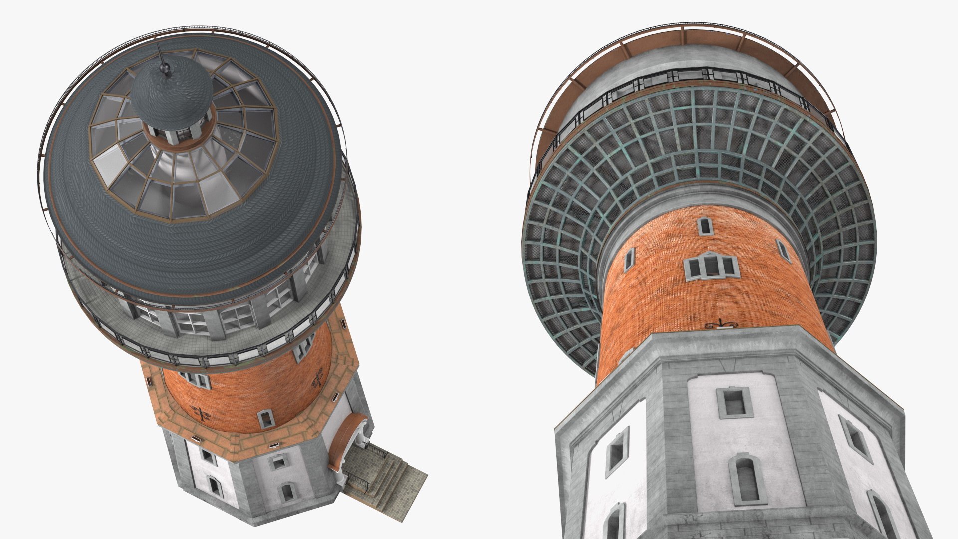 3D Old German Water Tower - TurboSquid 2130604