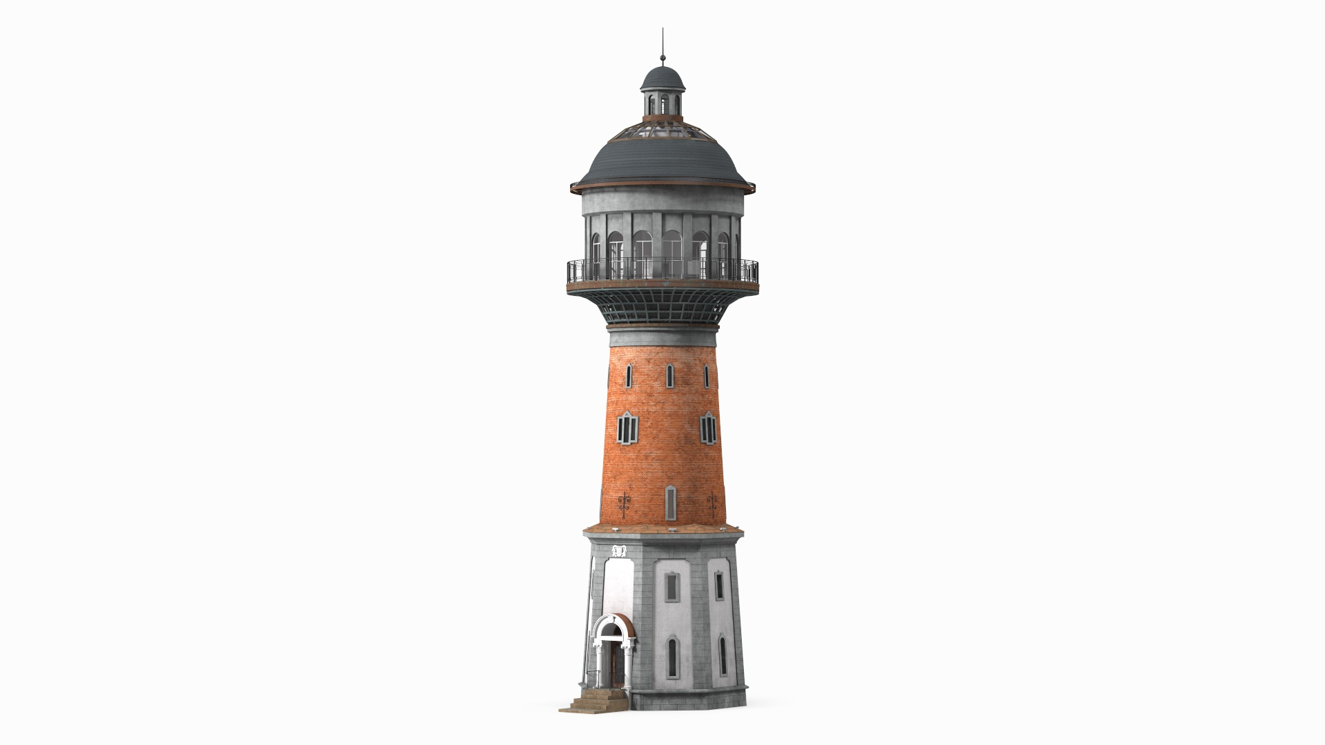 modelo 3d Antigua torre de agua alemana - TurboSquid 2130604