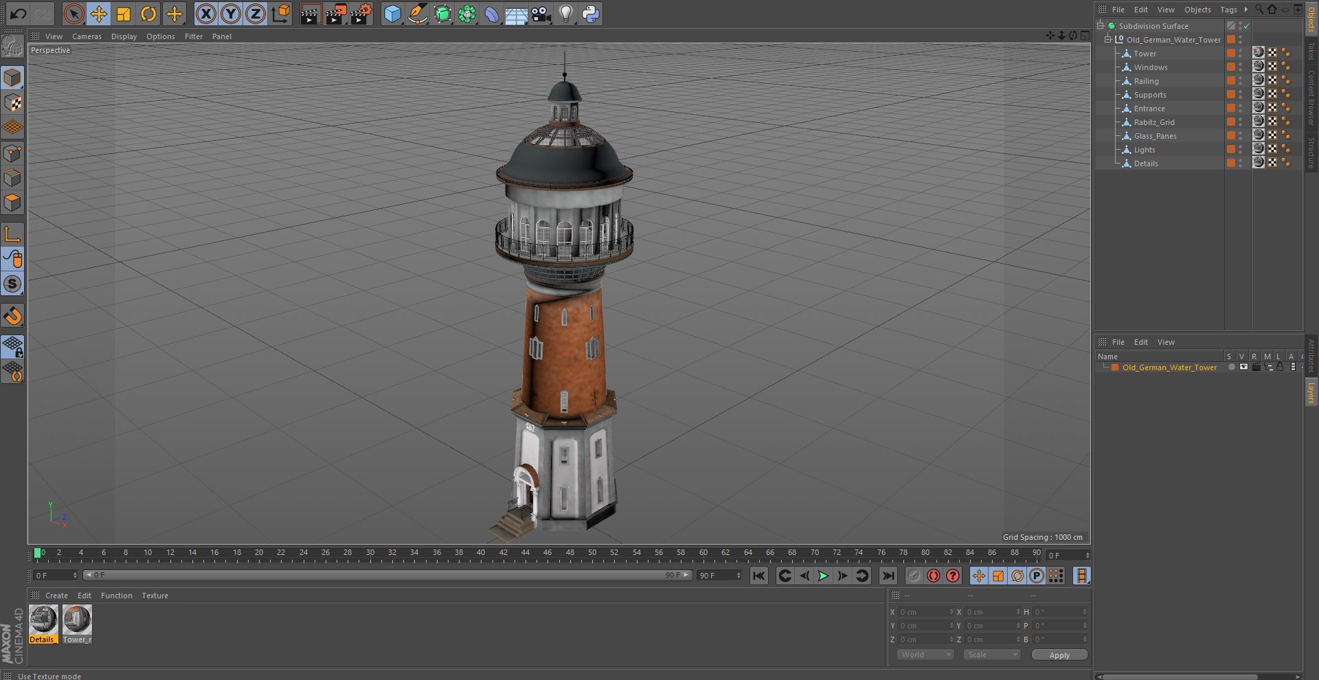 3D Old German Water Tower - TurboSquid 2130604