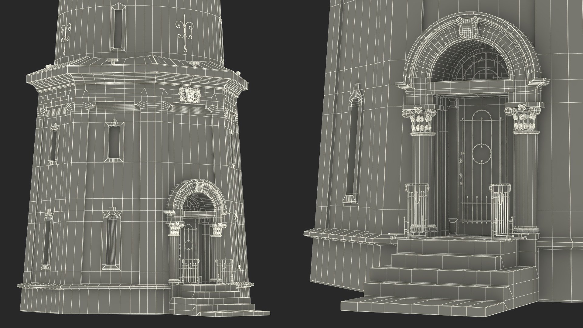 3D Old German Water Tower - TurboSquid 2130604