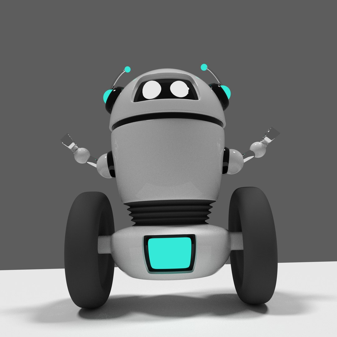 3D Small Robot White - TurboSquid 1186790