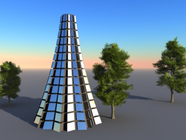 3d building glass model