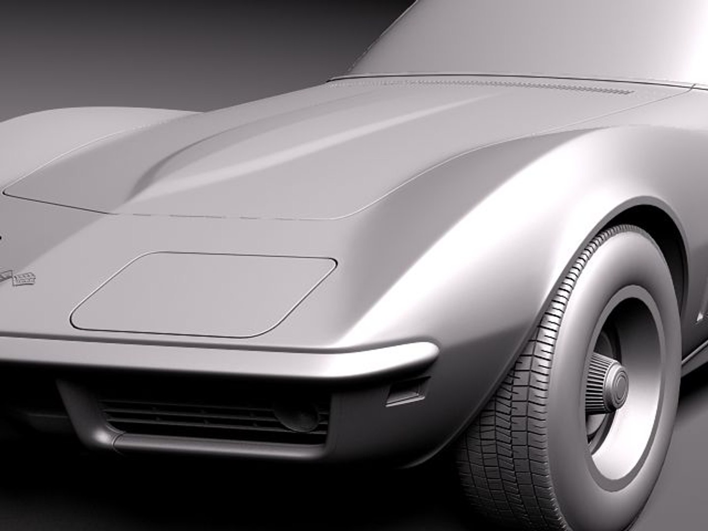 3d chevrolet corvette c3 1969 model
