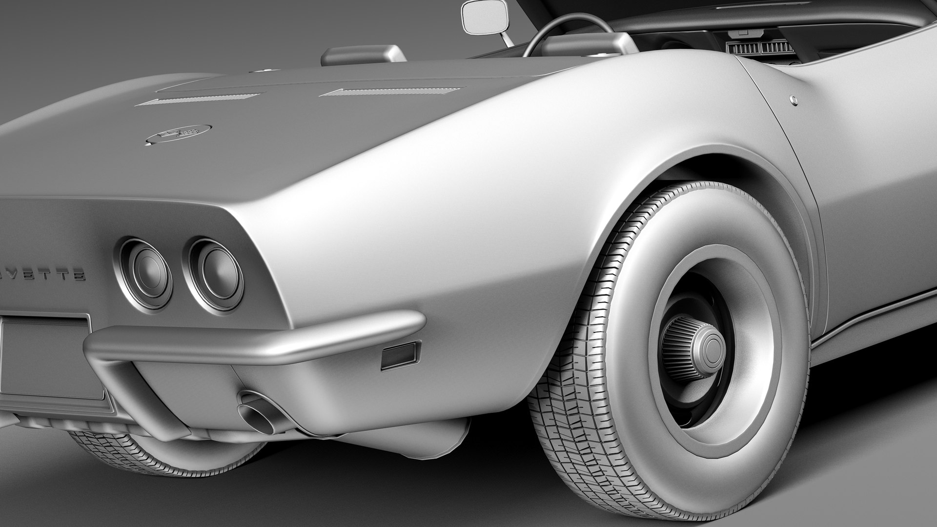 3d Chevrolet Corvette C3 1969 Model