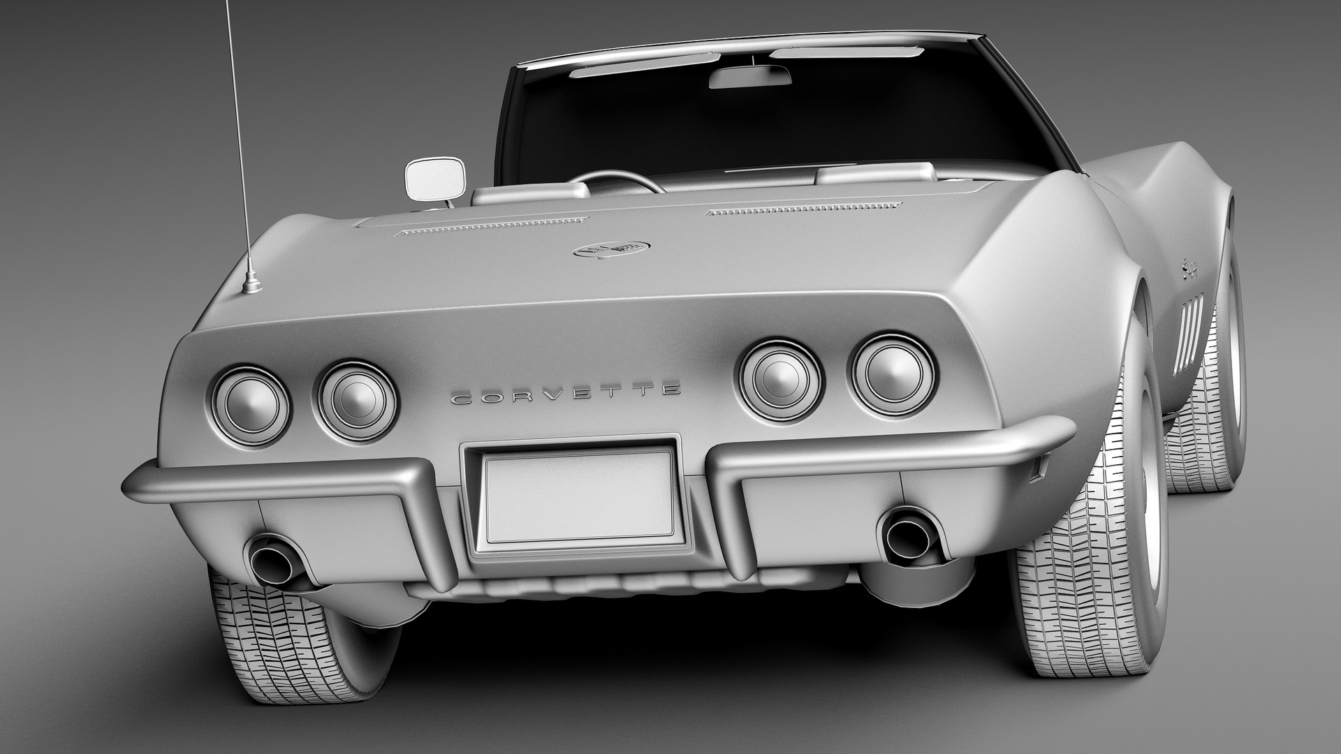 3d Chevrolet Corvette C3 1969 Model