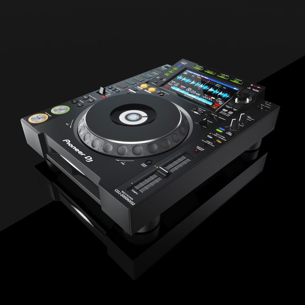 3d model realistic pioneer dj set