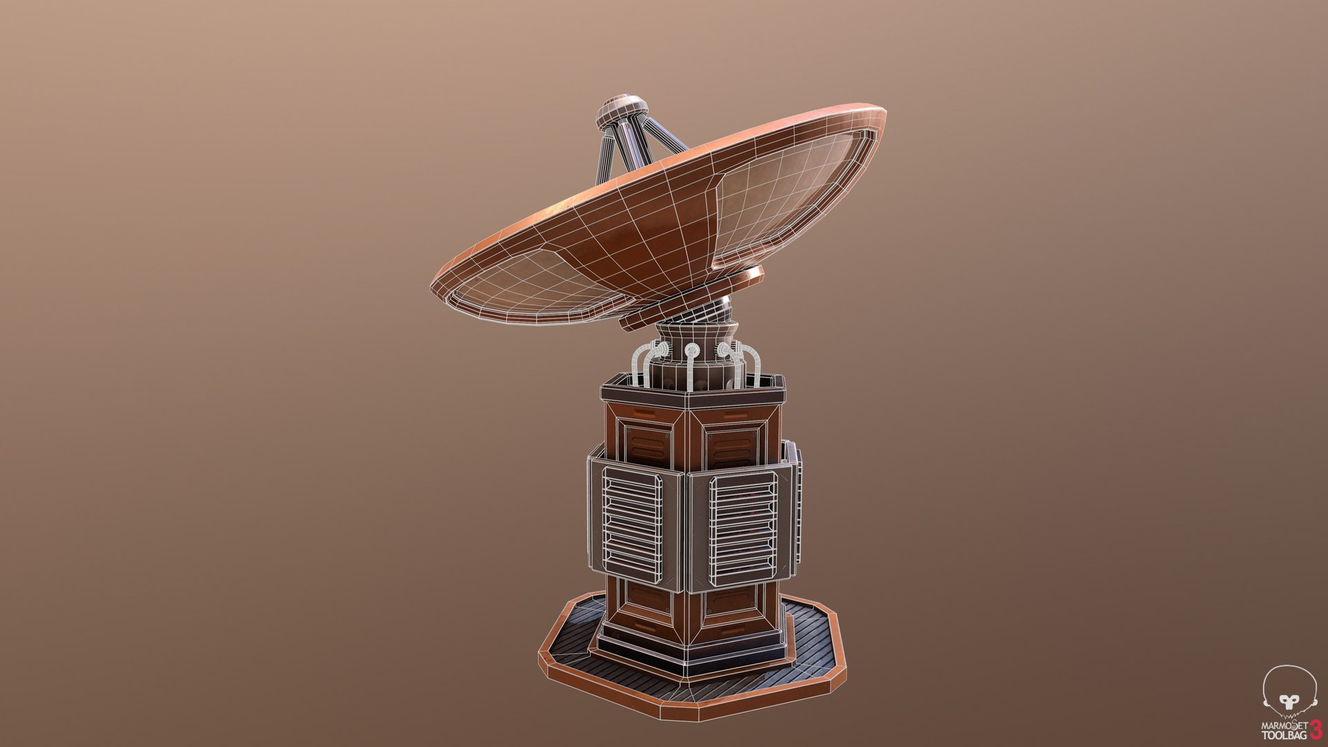 Sci Fi Satellite Dish 3D - TurboSquid 1937421