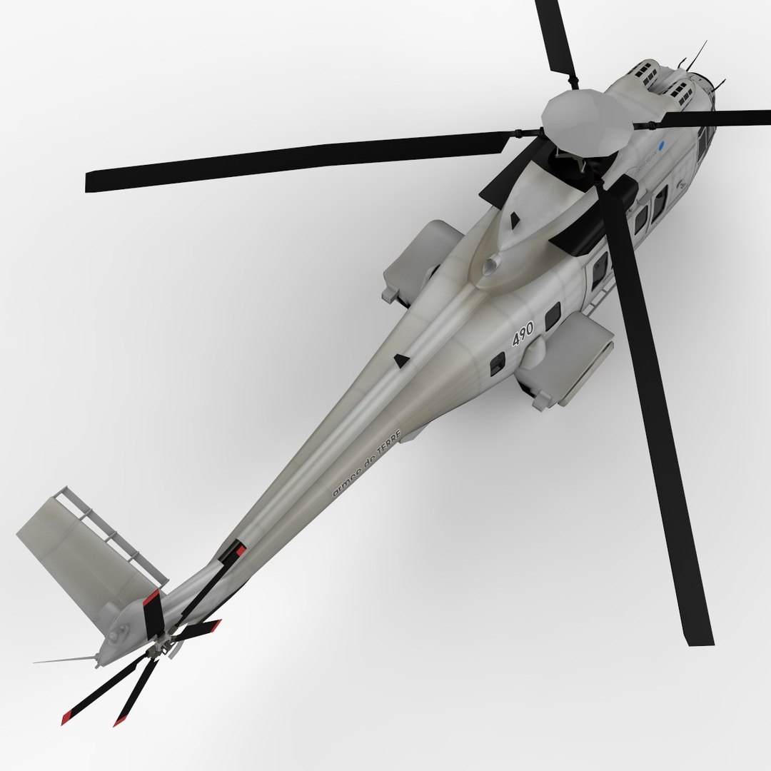 3d Model Eurocopter Super Puma Pre-rigged