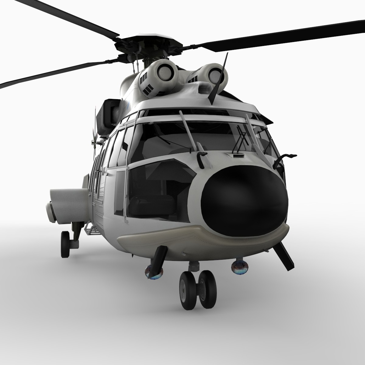 3d model eurocopter super puma pre-rigged