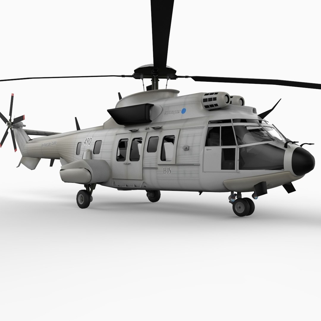 3d Model Eurocopter Super Puma Pre-rigged