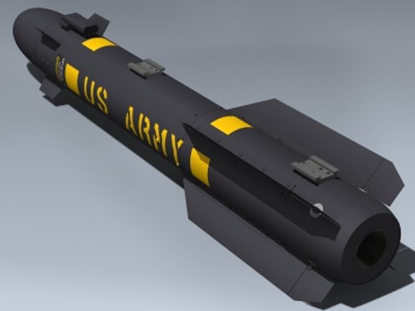 agm-114a hellfire missile 3d max