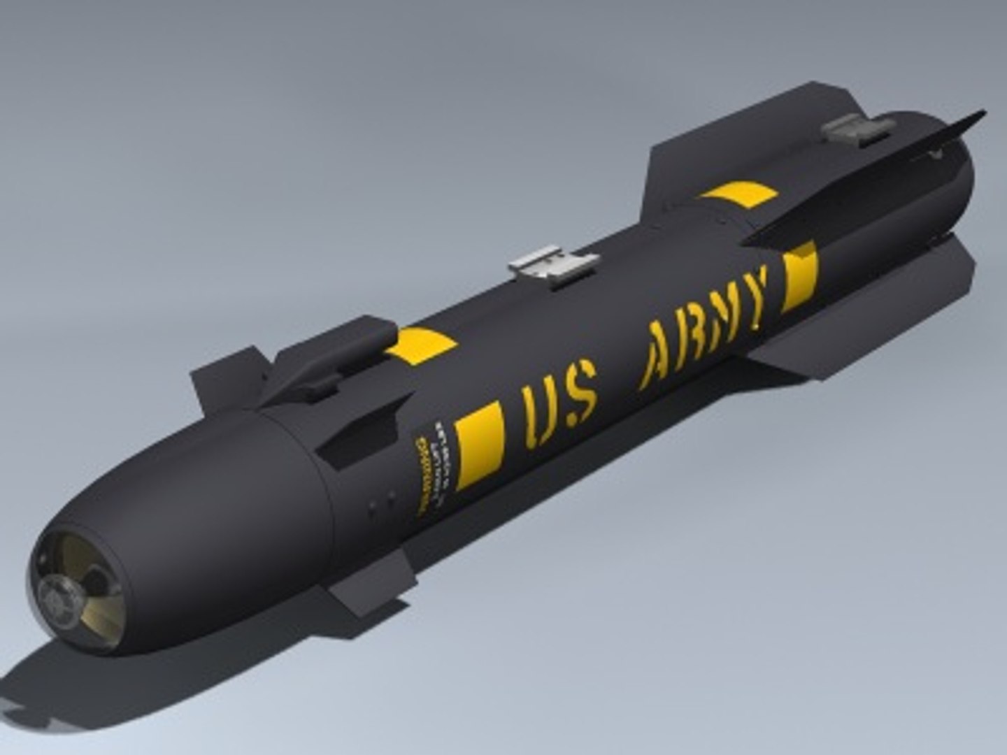 Agm-114a Hellfire Missile 3d Max