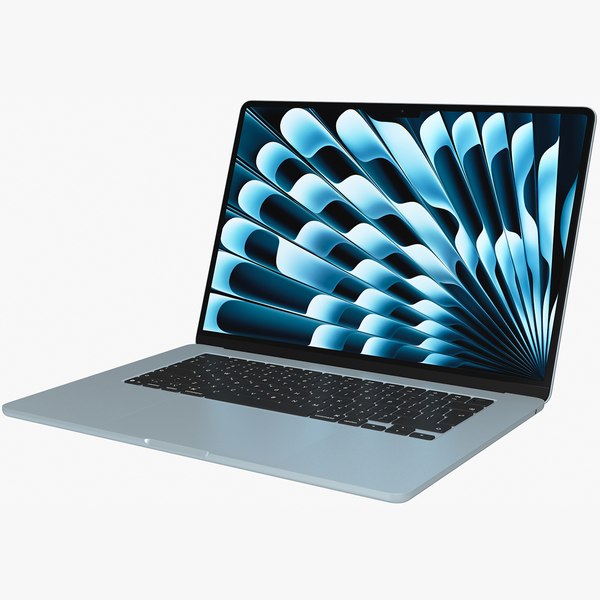 modelo 3d Apple MacBook Air 15 M4 2025 Azul Cielo Rigged - TurboSquid ...