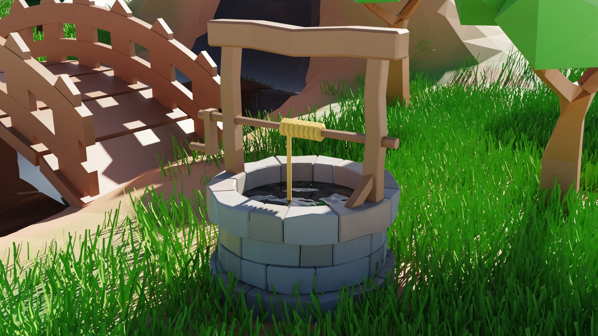 Low poly stylized scene environment 3D model - TurboSquid 1744852