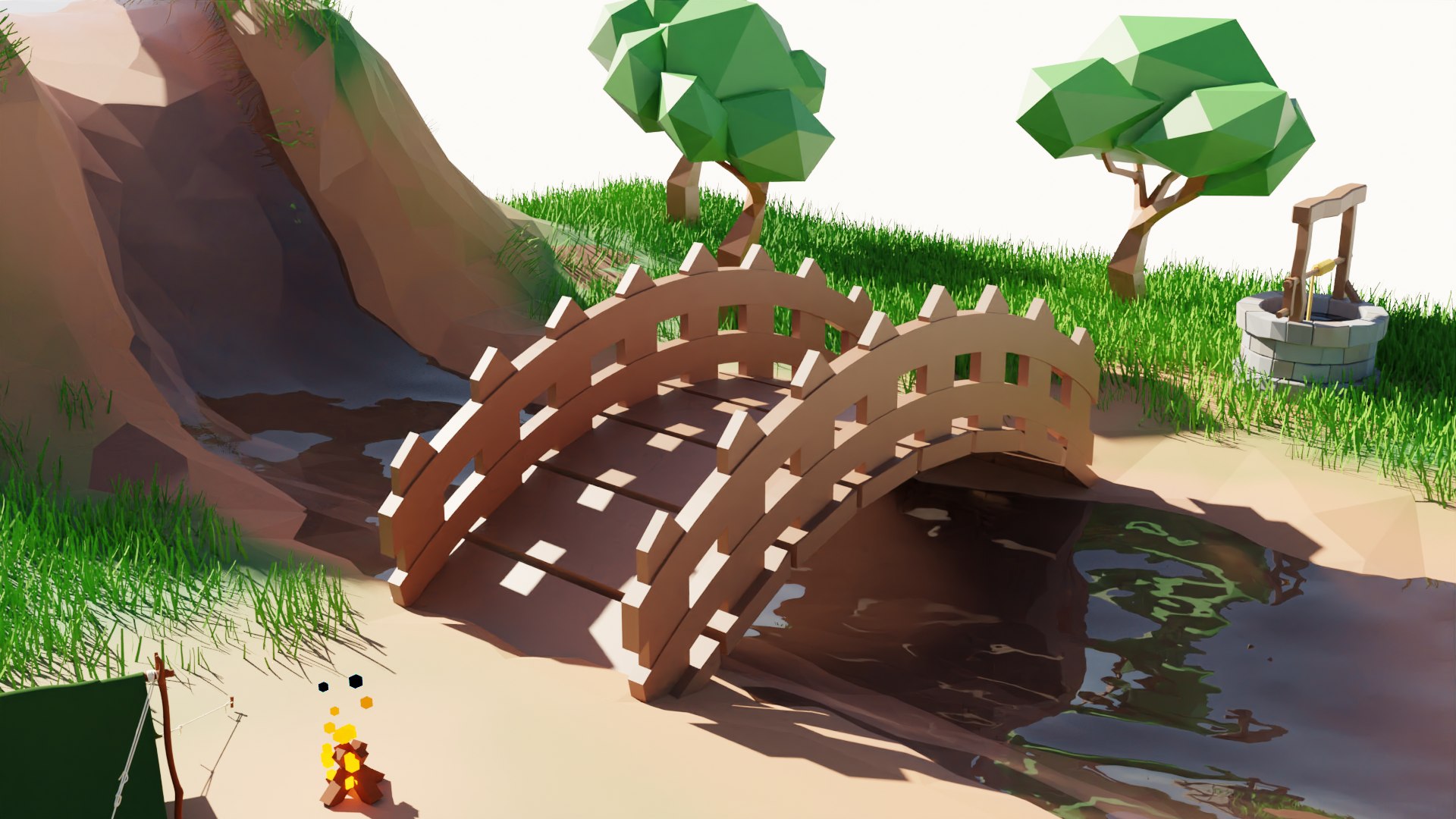 Low poly stylized scene environment 3D model - TurboSquid 1744852