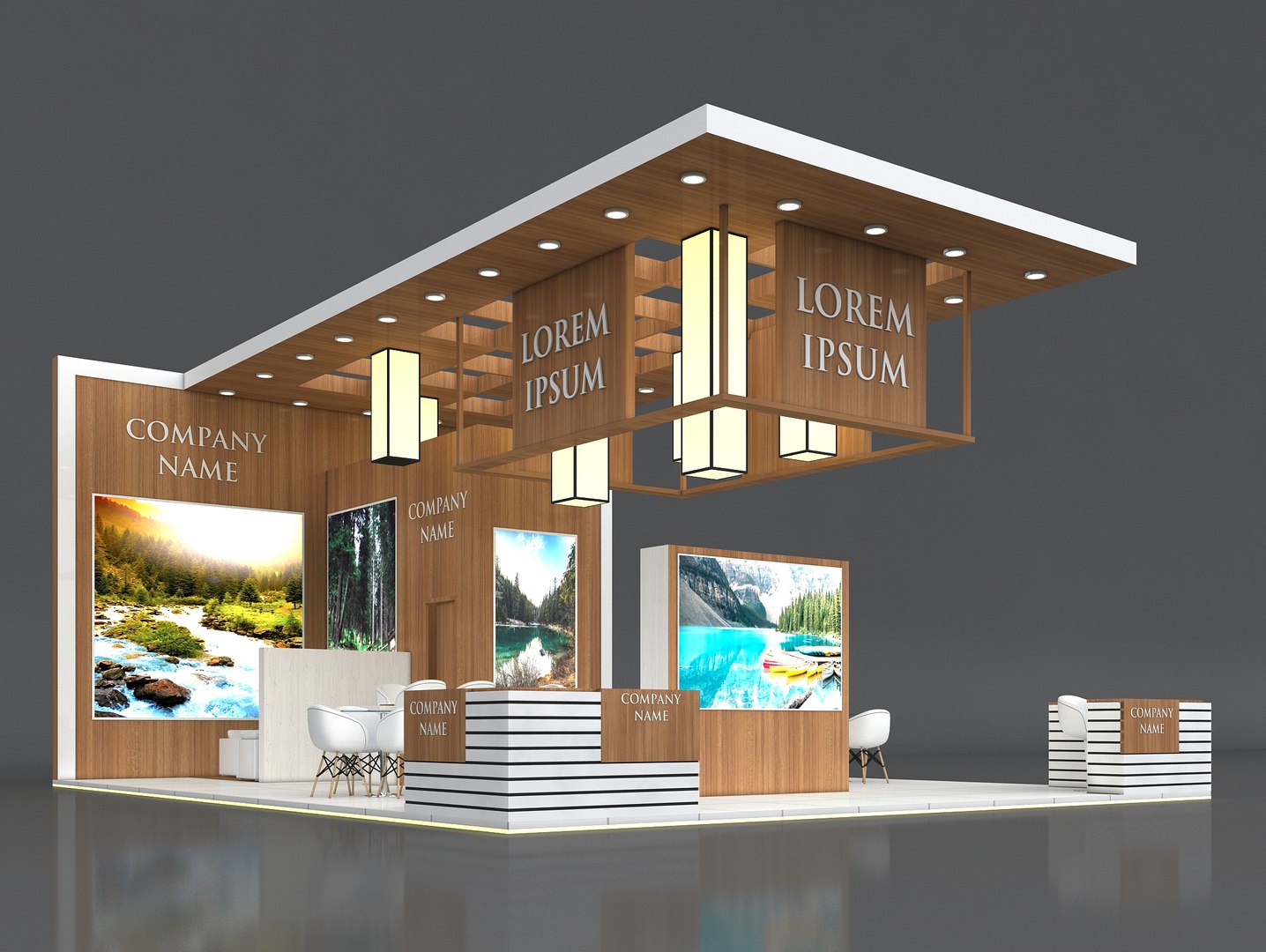 3D Model 5 Exhibition Stand Stall Fair 3D Model Collection - TurboSquid ...