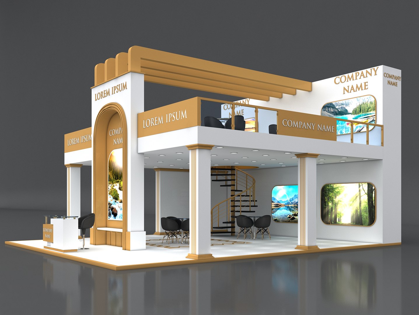 3D Model 5 Exhibition Stand Stall Fair 3D Model Collection - TurboSquid ...