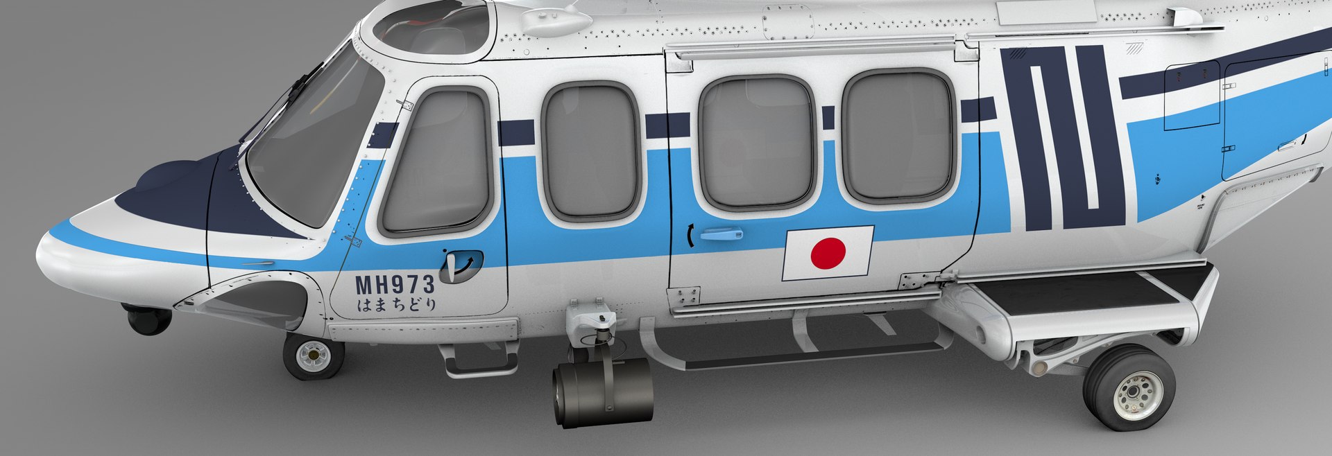 3D AGUSTA Westland AW139 Japan Coast Guard L2128 Model - TurboSquid 2224395