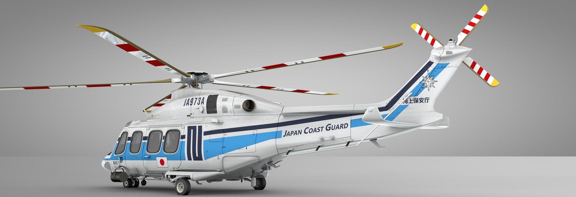 3D AGUSTA Westland AW139 Japan Coast Guard L2128 Model - TurboSquid 2224395