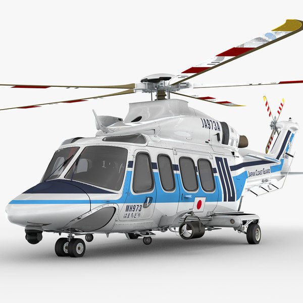 modelo 3d AGUSTA Westland AW139 Guardia Costera de Japón L2128 ...