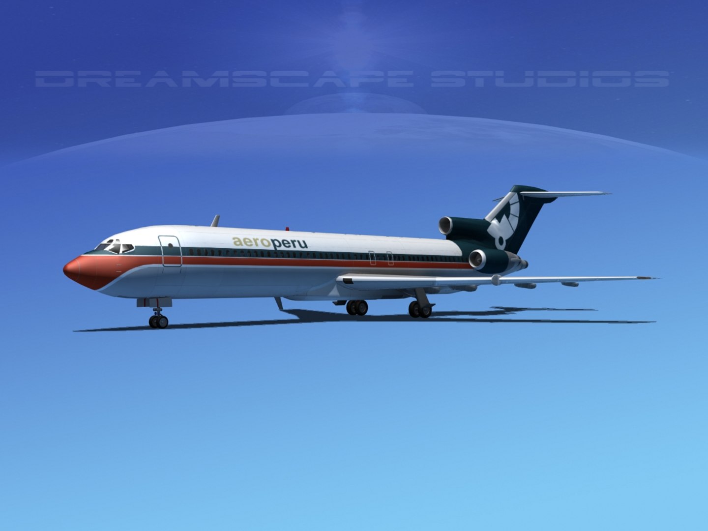 3d Boeing 727 727-200 Model