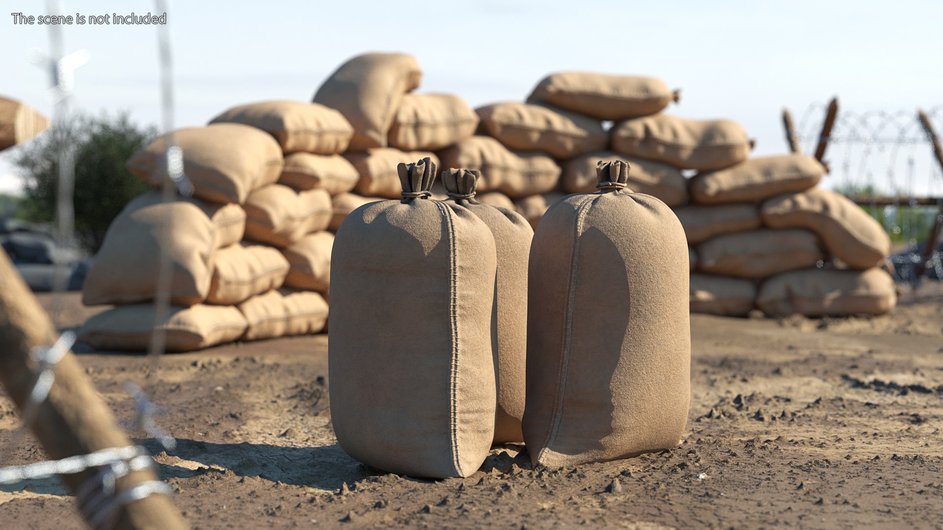 Standing Military Sandbags 3D Model - TurboSquid 1780544