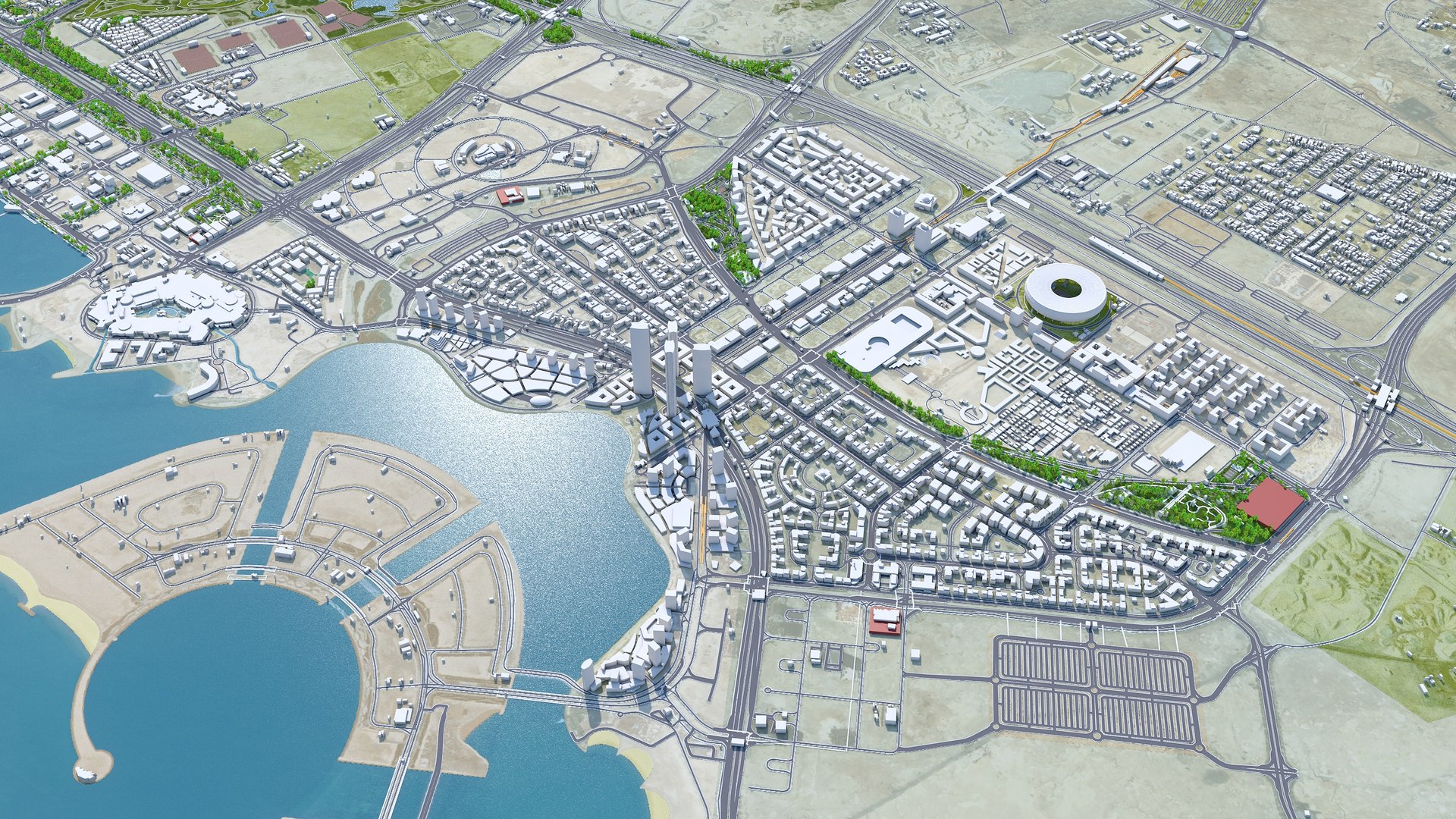 3D Lusail Qatar Model - TurboSquid 2042504