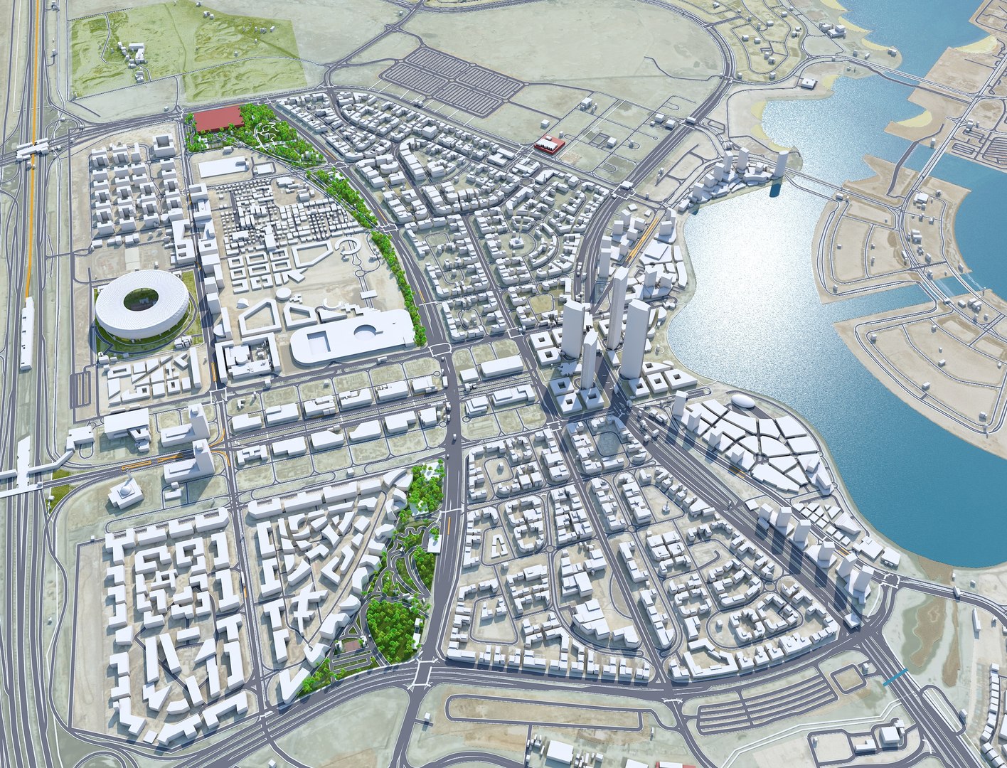3D Lusail Qatar Model - TurboSquid 2042504