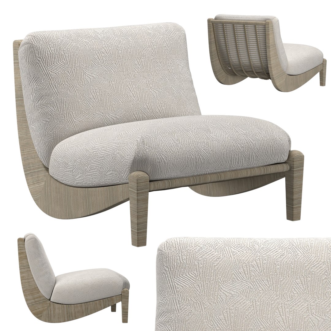 3D LASHED LOUNGE CHAIR Model - TurboSquid 1954347