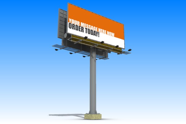 3D highway overhead sign - TurboSquid 1159007