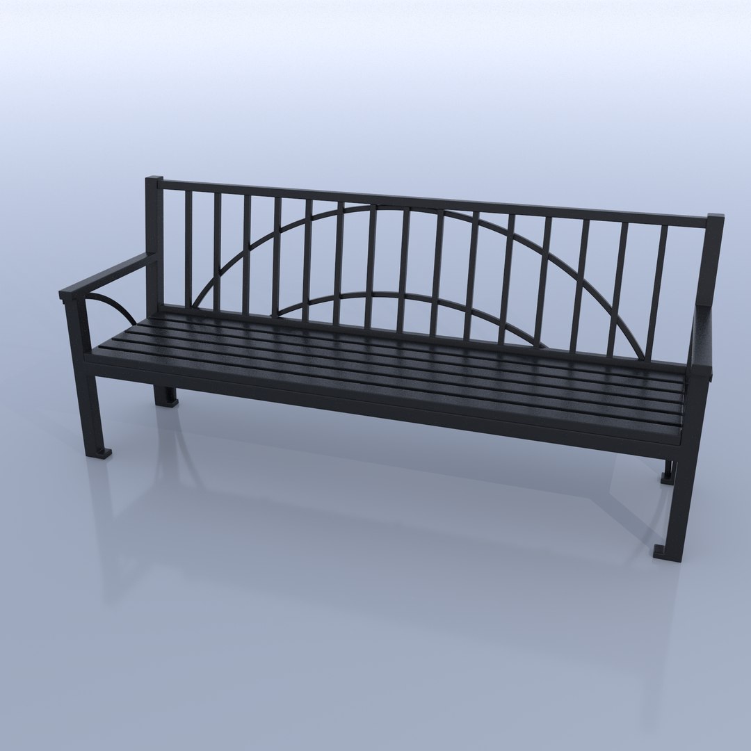 Bench City Street Model - TurboSquid 1404986