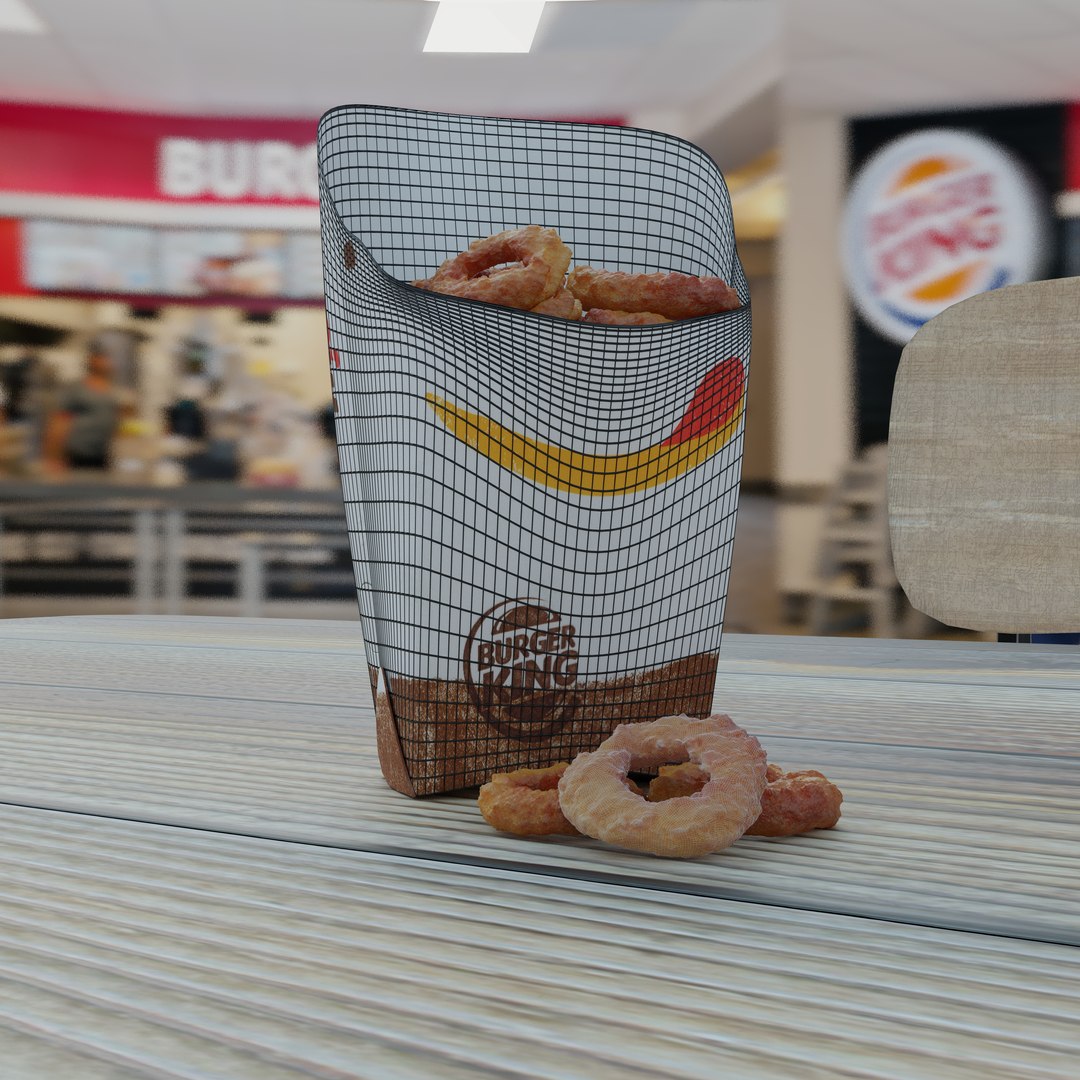 3D Burger King Onion Rings Photorealistic Low Poly PBR - TurboSquid 1726734