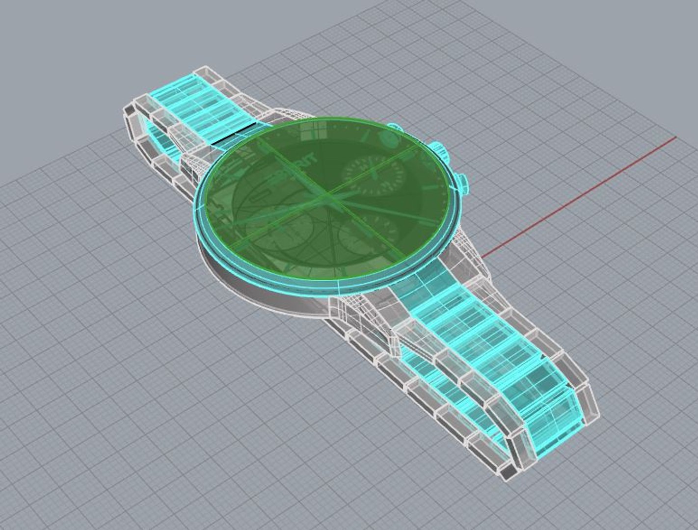 Realistic Men Watch 40mm 3D Model - TurboSquid 1361729