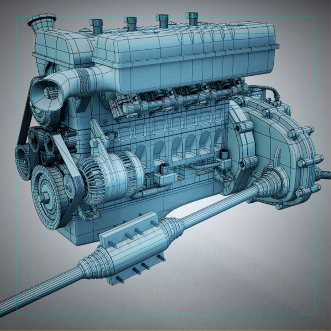 Generic Engine 3d Model