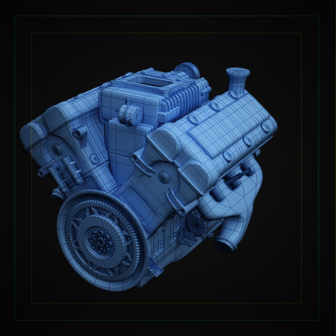generic engine 3d model