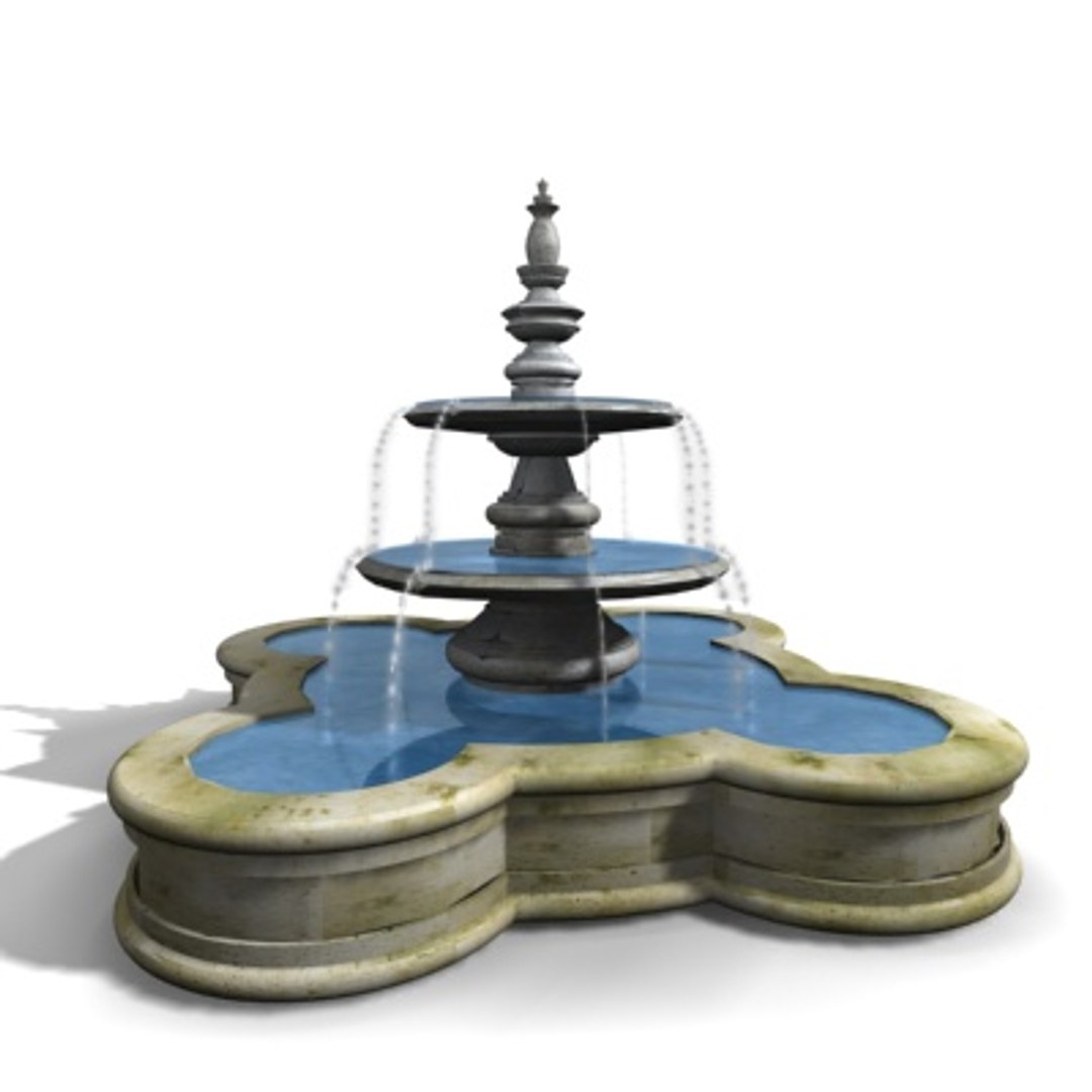 Stone Fountain 3d Model