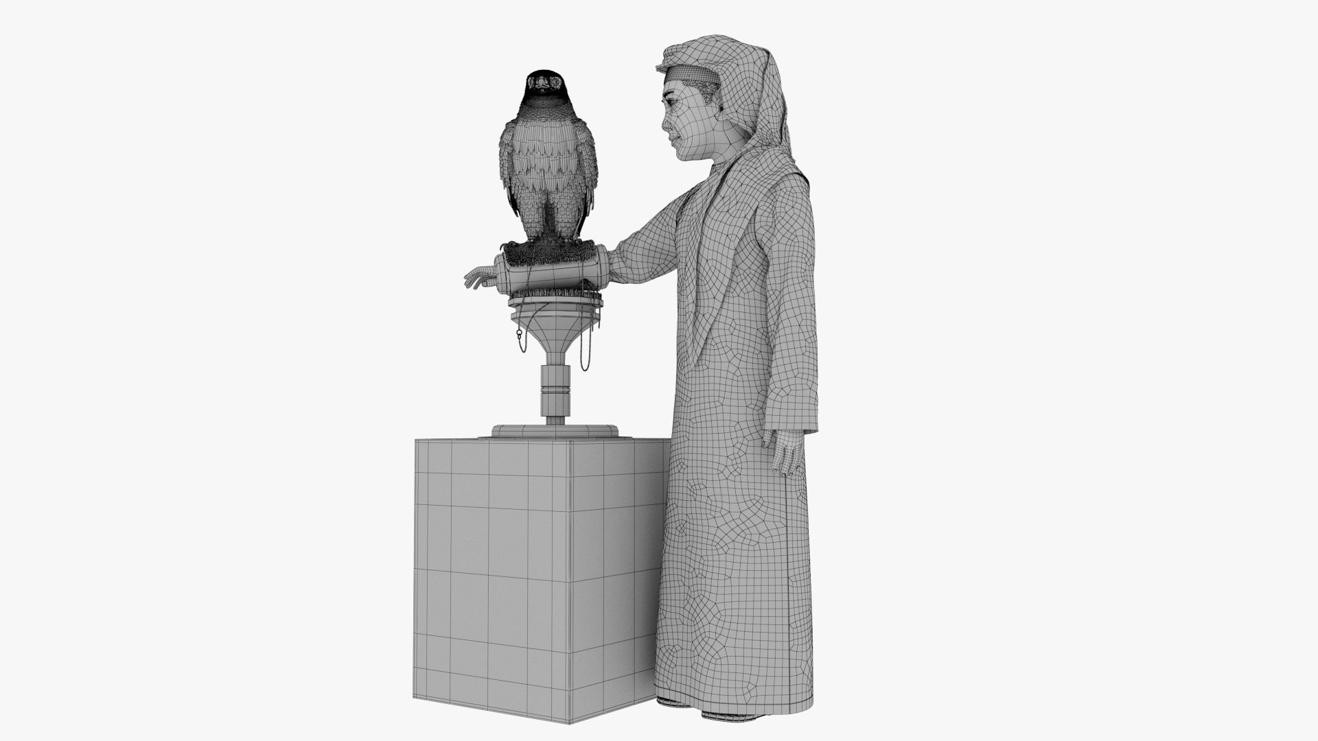 Arab Boy With Falcon 3D Model - TurboSquid 2185727