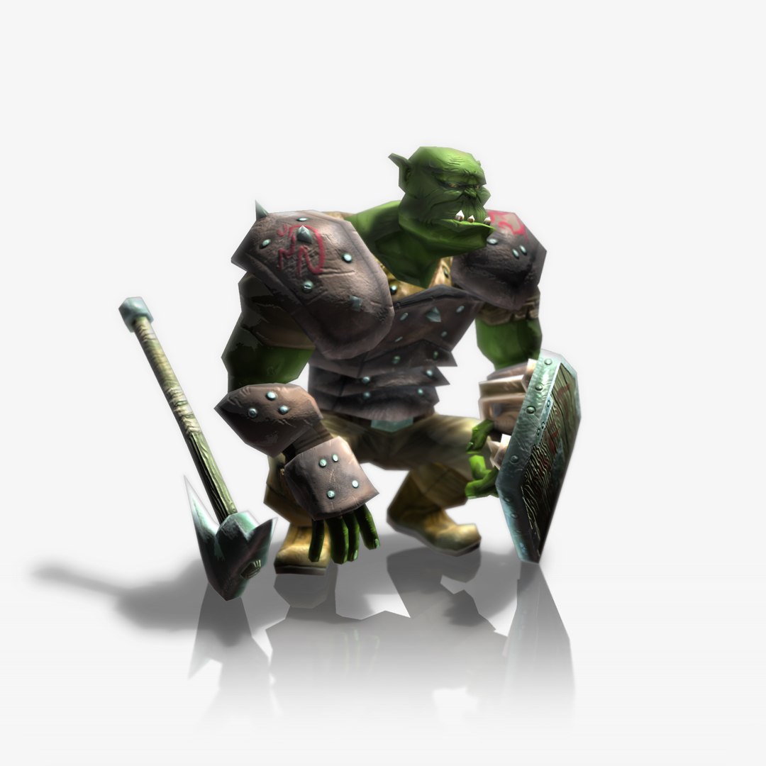 3d Model Orc Warrior Rigged Animations