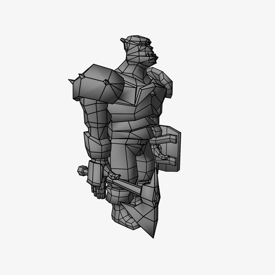 3d Model Orc Warrior Rigged Animations