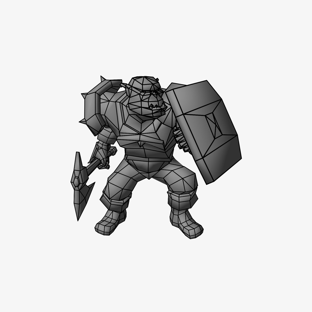 3d Model Orc Warrior Rigged Animations