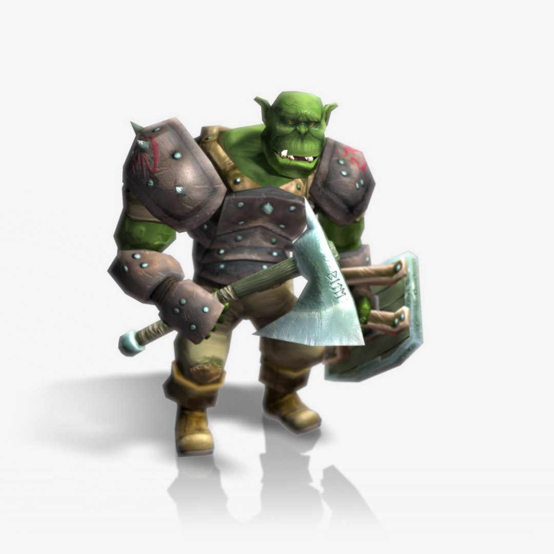 3d Model Orc Warrior Rigged Animations