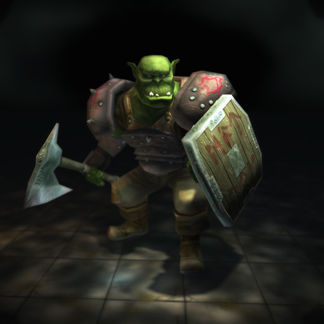 3d Model Orc Warrior Rigged Animations