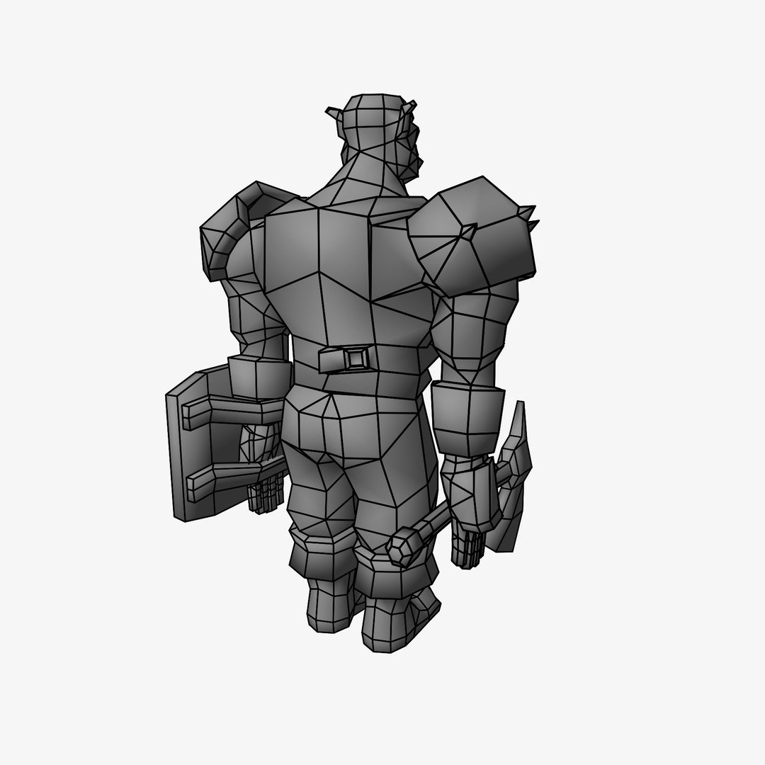 3d Model Orc Warrior Rigged Animations