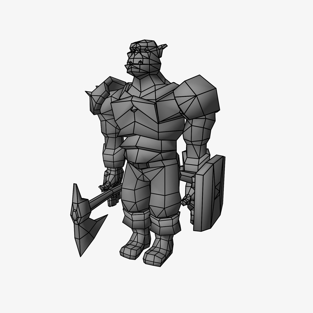 3d Model Orc Warrior Rigged Animations