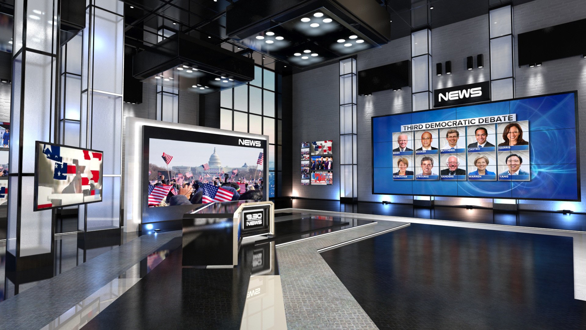 3D Virtual Set News Studio - TurboSquid 1487494