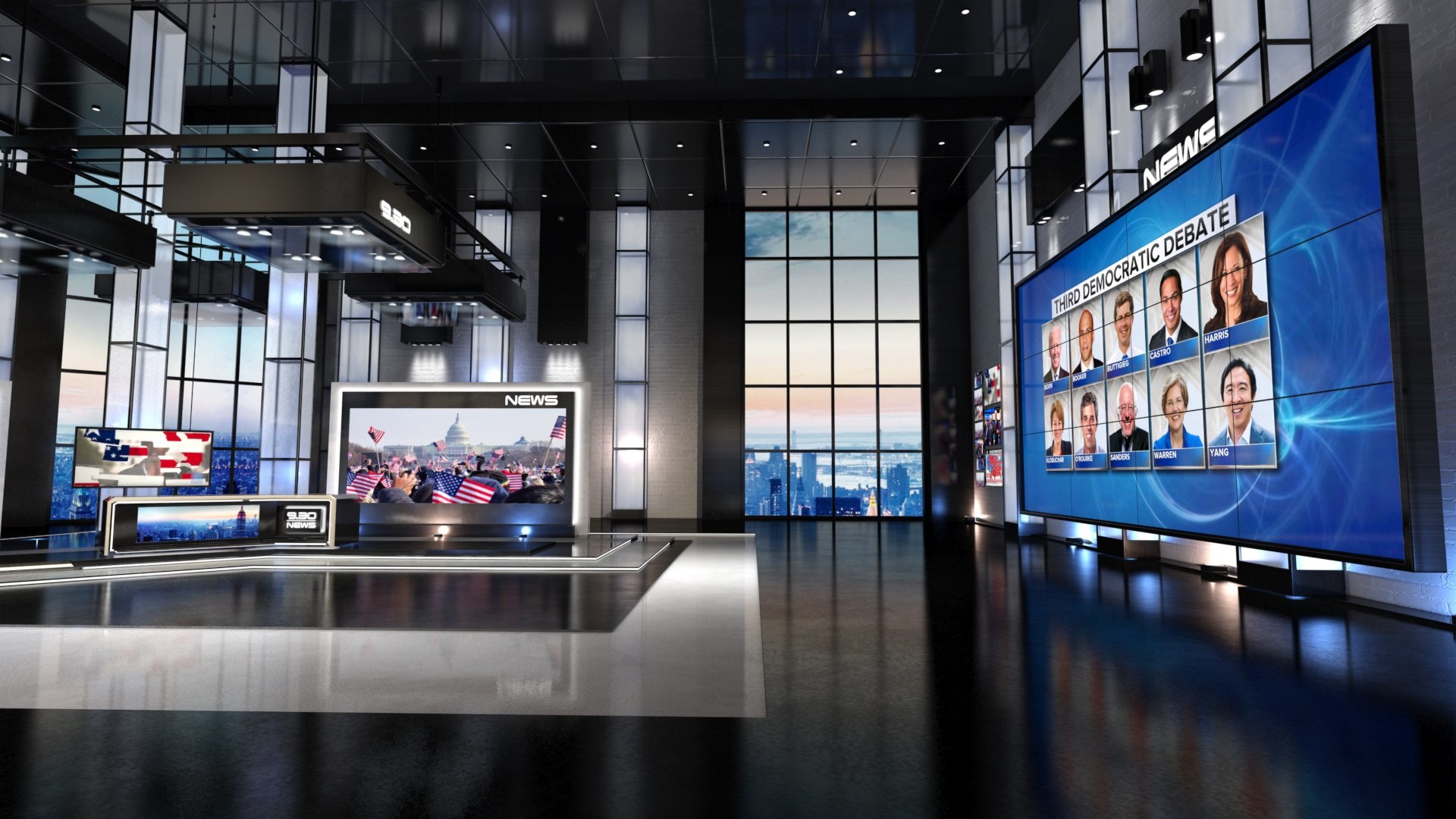 3D Virtual Set News Studio - TurboSquid 1487494